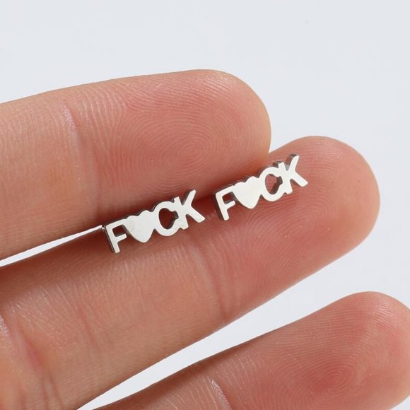 chichigems | Jewelry | Fck Silver Titanium Steel Swear Word Curse Word ...